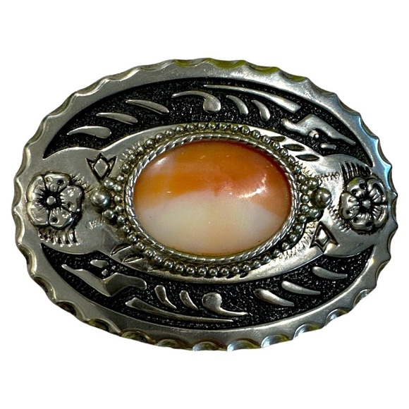 Vintage | Accessories | Vintage Womens Belt Buckle W Pretty Pink White ...